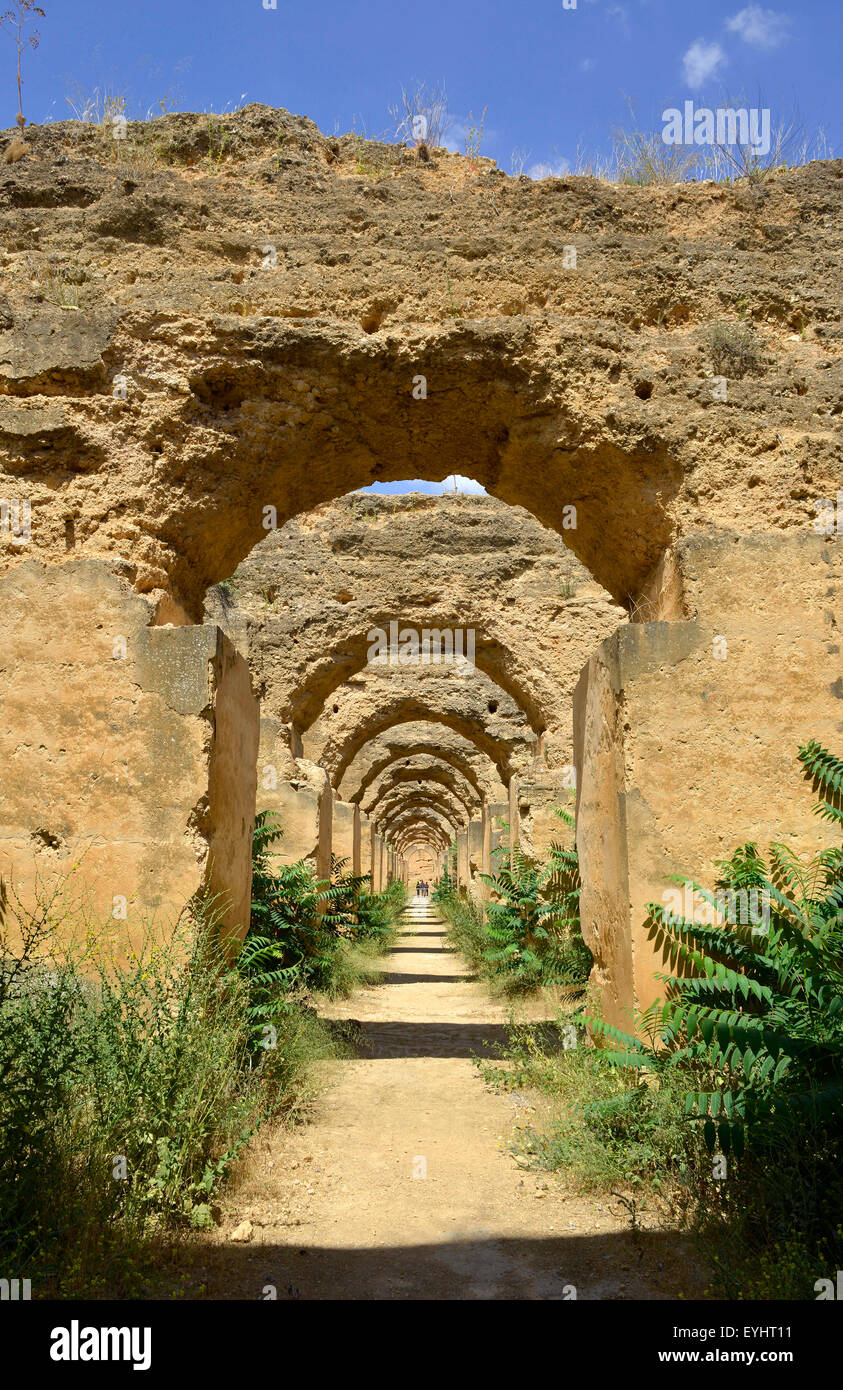 The former Royal stables complex at Meknes Morocco, North Africa it ...