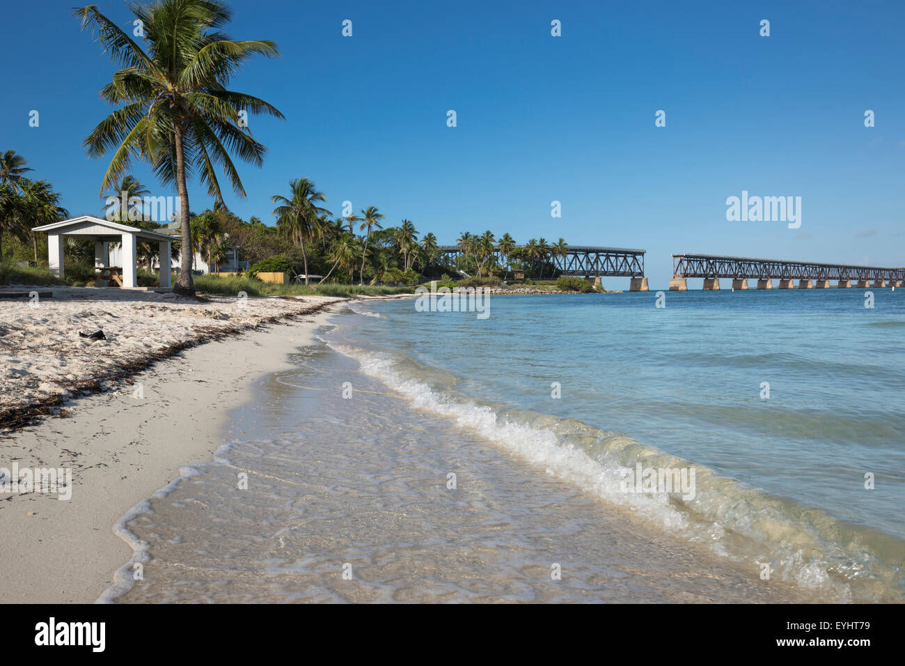 OLD RAILWAY BRIDGE CALUSA BEACH BAHIA HONDA STATE PARK BAHIA HONDA KEY ...