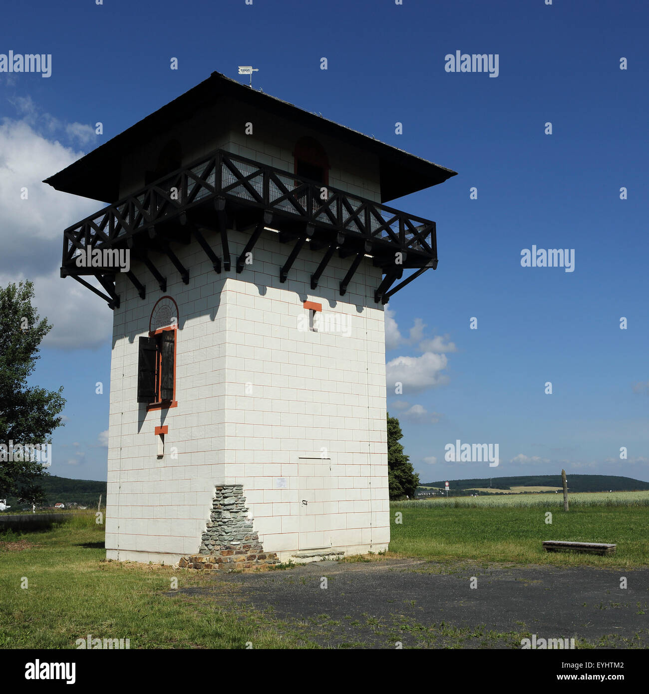 Reconstruction of a Roman watchtower near Idstein in Hesse, Germany ...