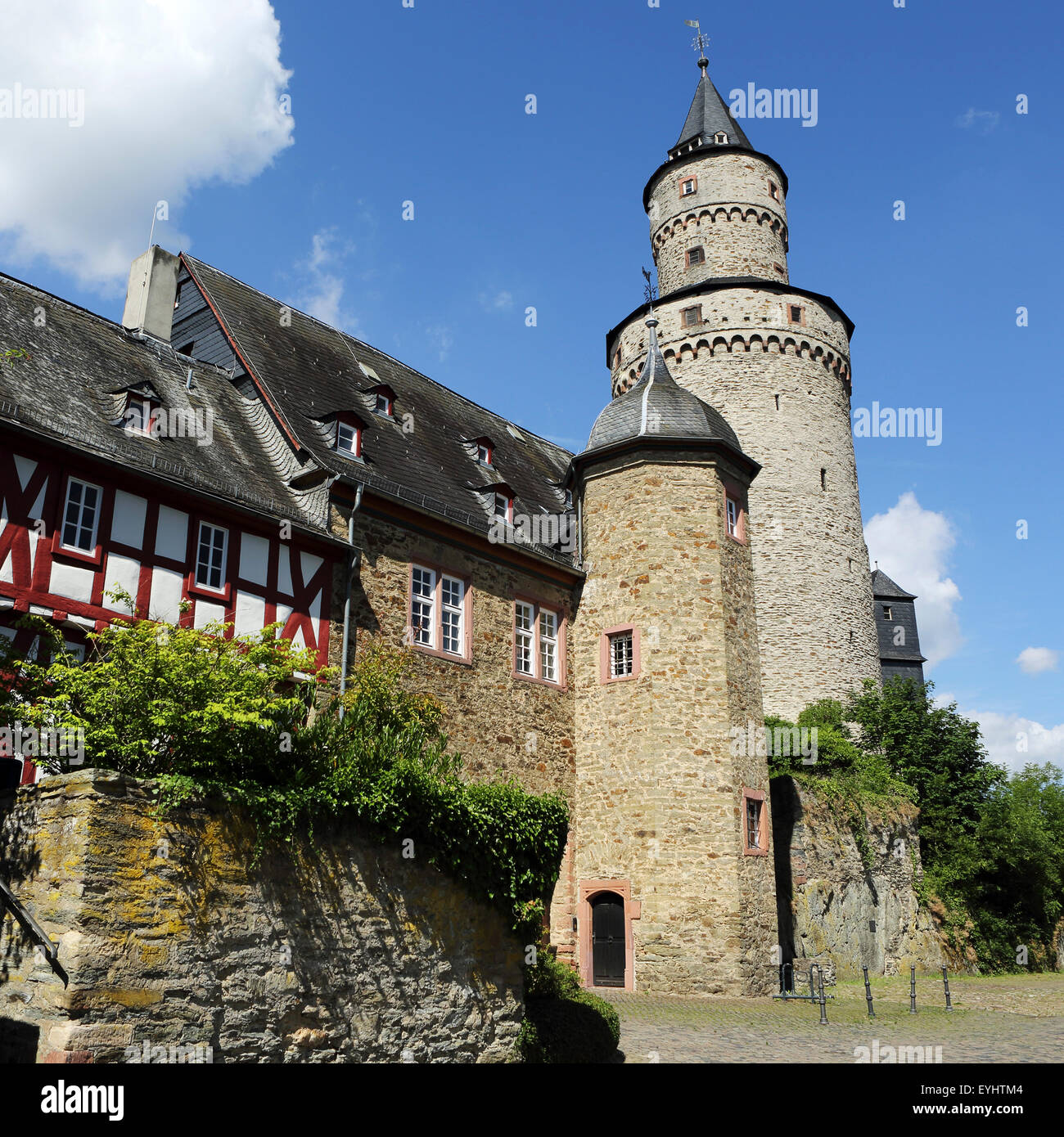 The Hexenturm ("Witches Tower) at the castle in Idstein, Germany. The ...