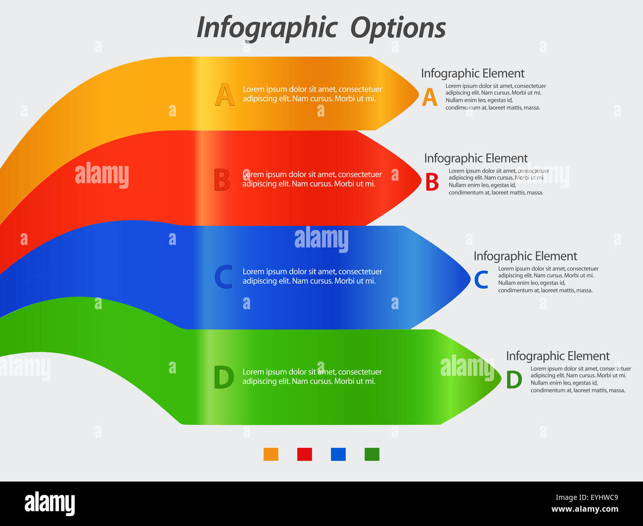 Infographic with Curved Arrows over Gray Background Stock Photo - Alamy