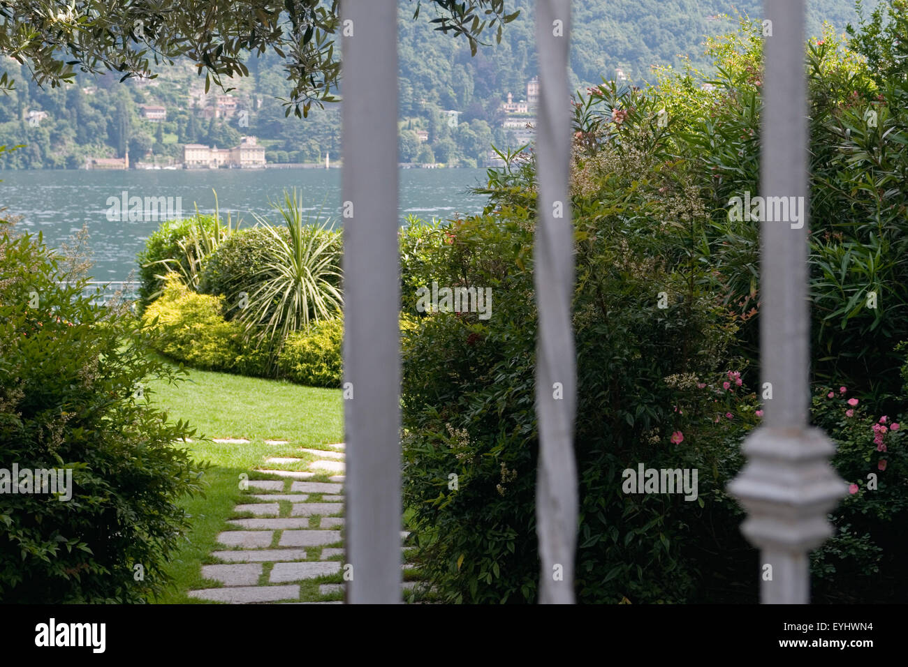 Gardens by the Lake Como Stock Photo - Alamy