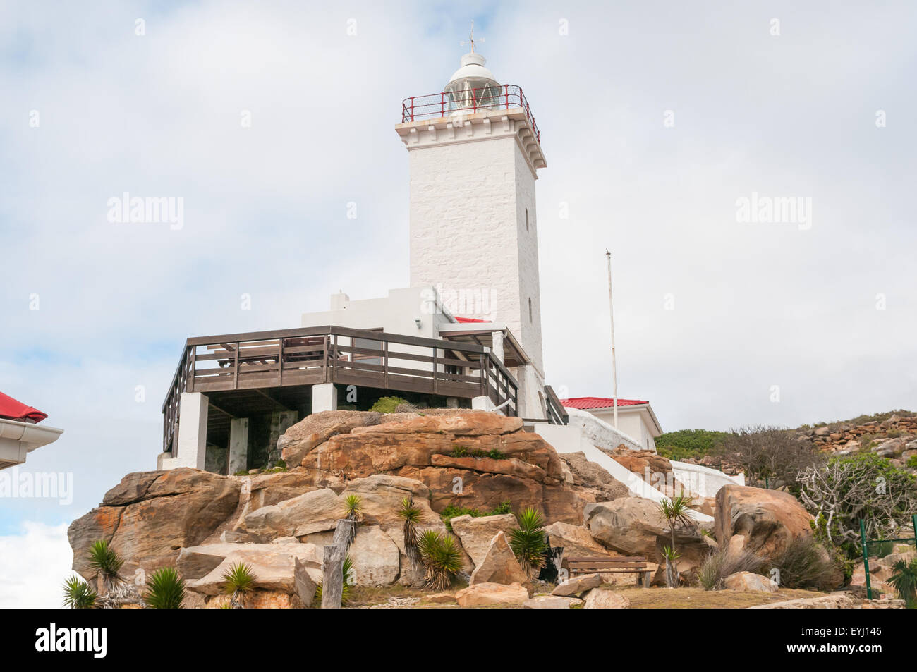 The Cape St. Blaize lighthouse at The Point in Mosselbay, South Africa ...