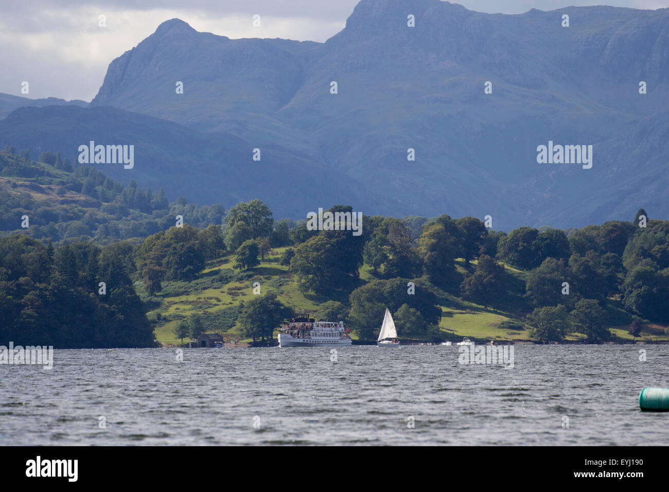 Lake Windermere Cumbria 30th July 2015 UK Weather Lake Windermere ...
