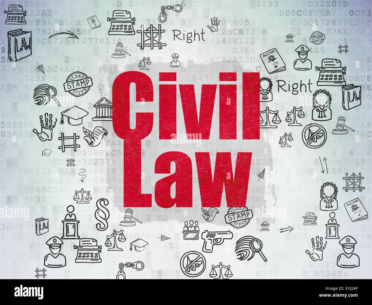 Law concept: Civil Law on Digital Paper background Stock Photo - Alamy