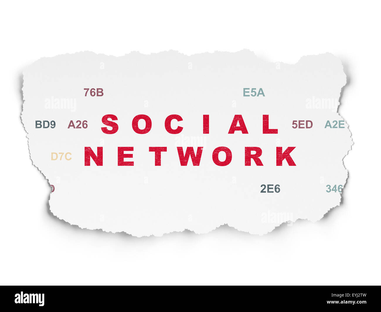 Social media concept: Social Network on Torn Paper background Stock ...