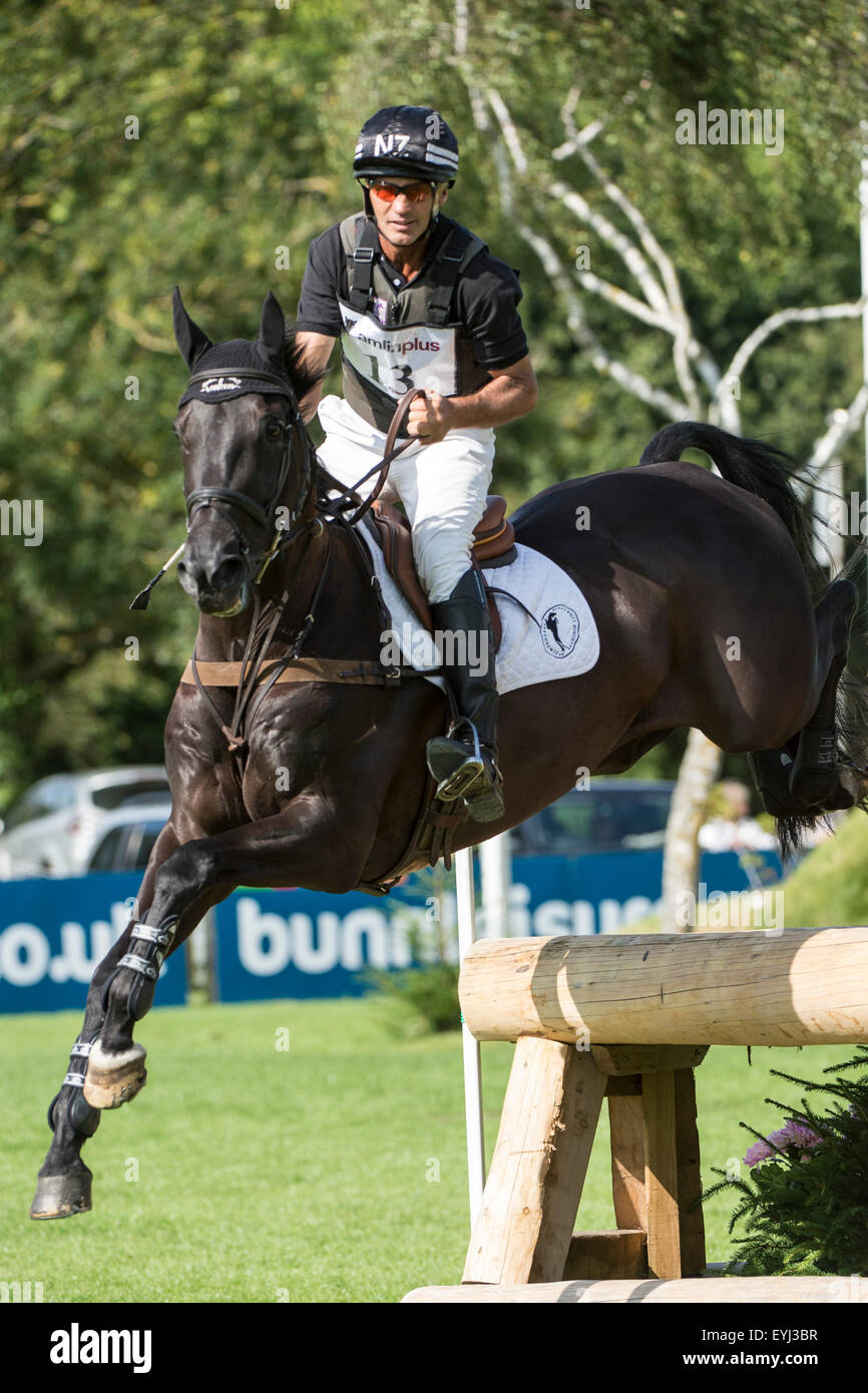 Hickstead, UK. 30th July, 2015. Andrew Nicholson [NZL] riding ...
