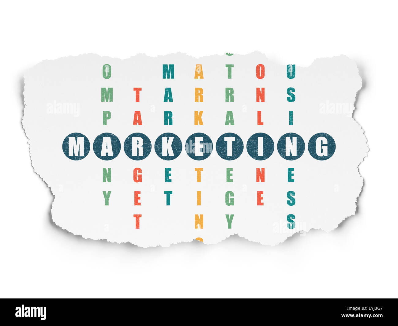 Advertising concept: word Marketing in solving Crossword Puzzle Stock ...