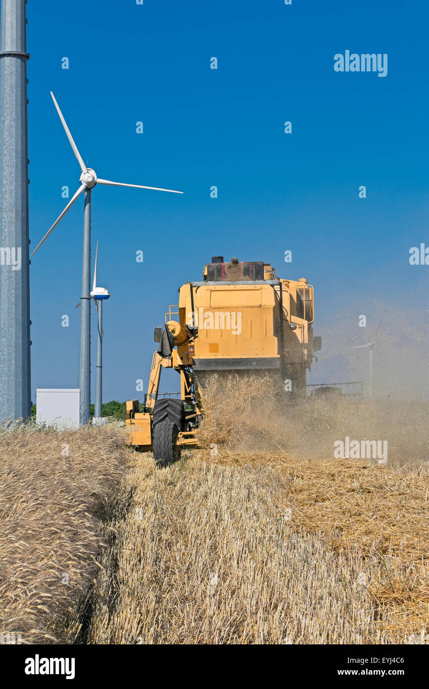Wheat field windmill sunlight landscape hi-res stock photography and ...