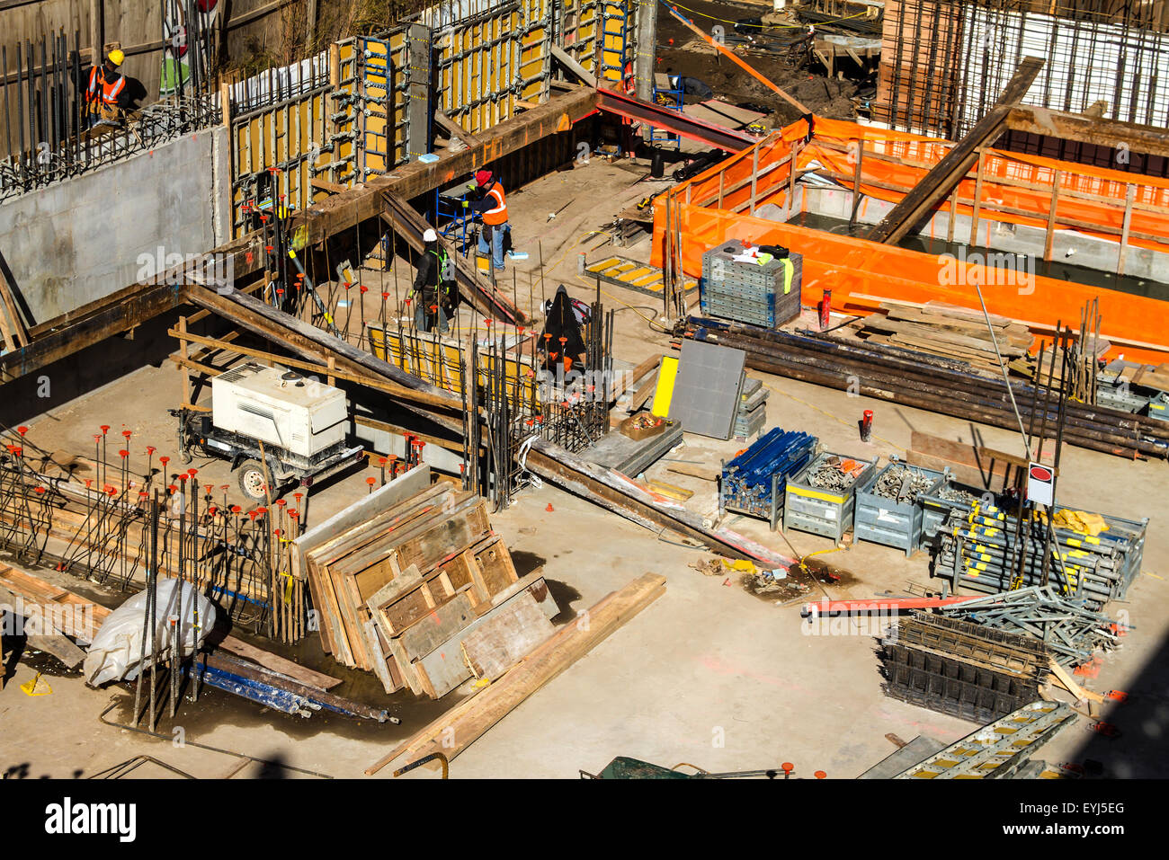 Working on a construction site Stock Photo - Alamy