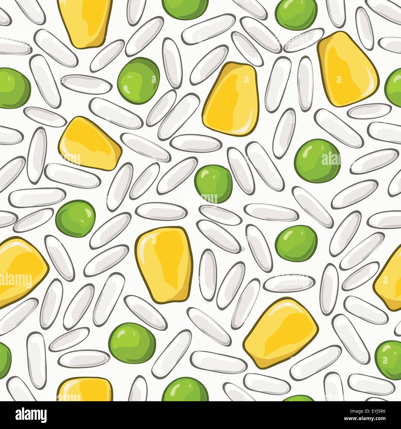 seamless background with rice, peas and corn Stock Vector Image & Art ...