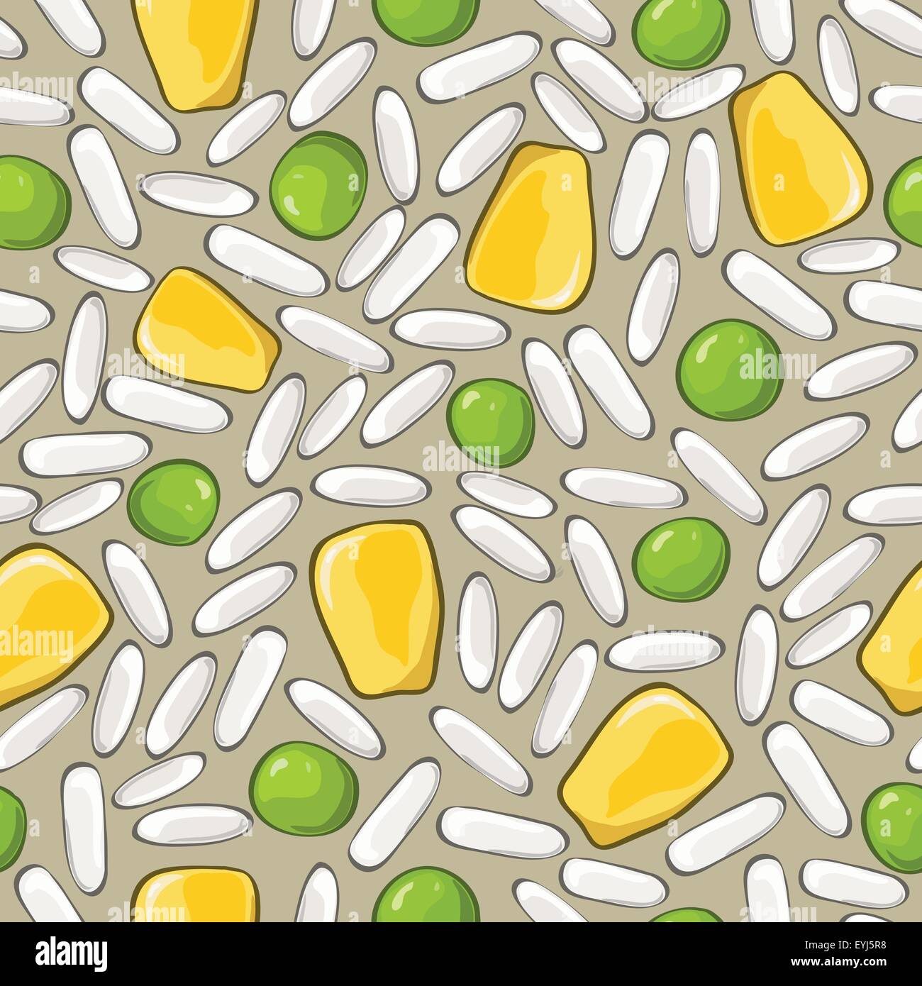 seamless background with rice, peas and corn Stock Vector Image & Art ...