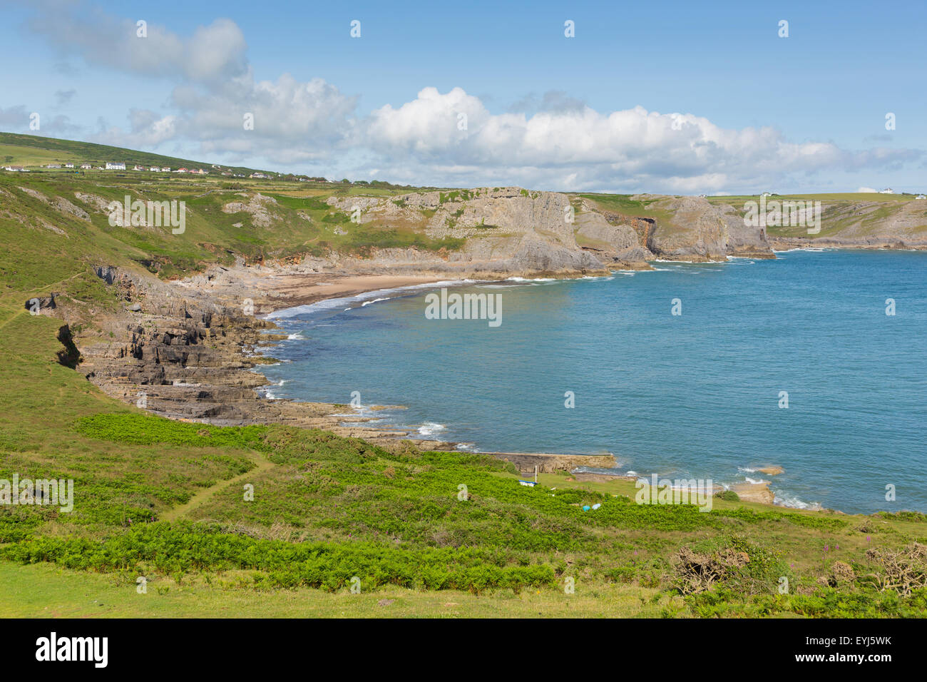 Fall Bay The Gower peninsula South Wales UK near to Rhossili beach and ...