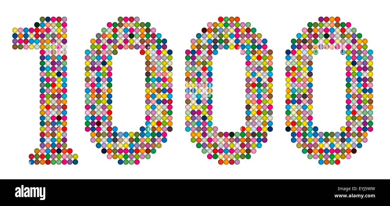 THOUSAND - composed of exactly one thousand colorful balls ...