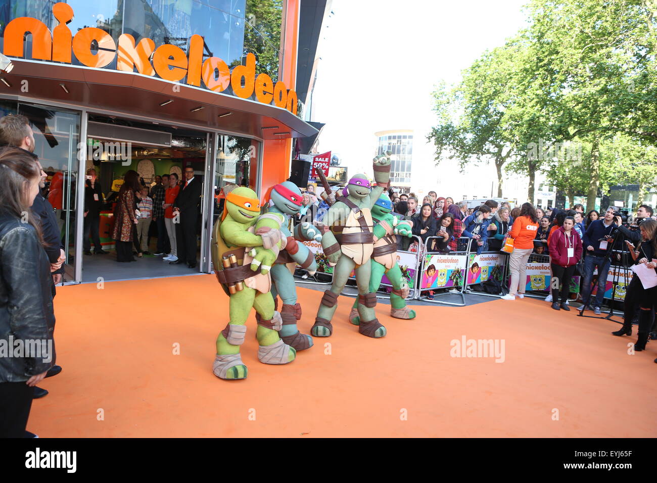 Guests attend opening of the Nickelodeon Store, No.1 Leicester Square ...