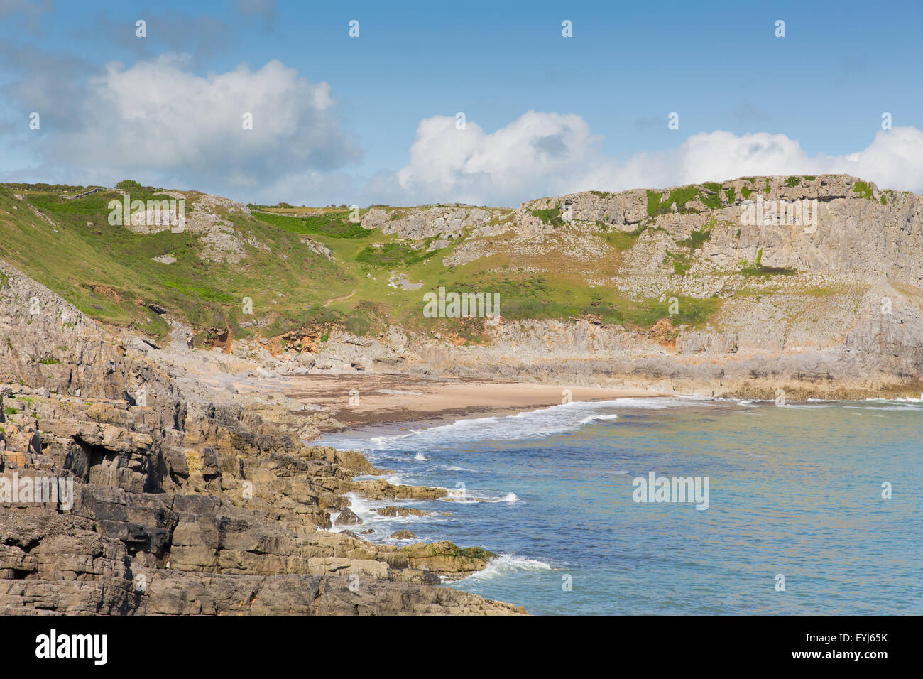 Fall Bay The Gower peninsula South Wales UK near to Rhossili beach and ...
