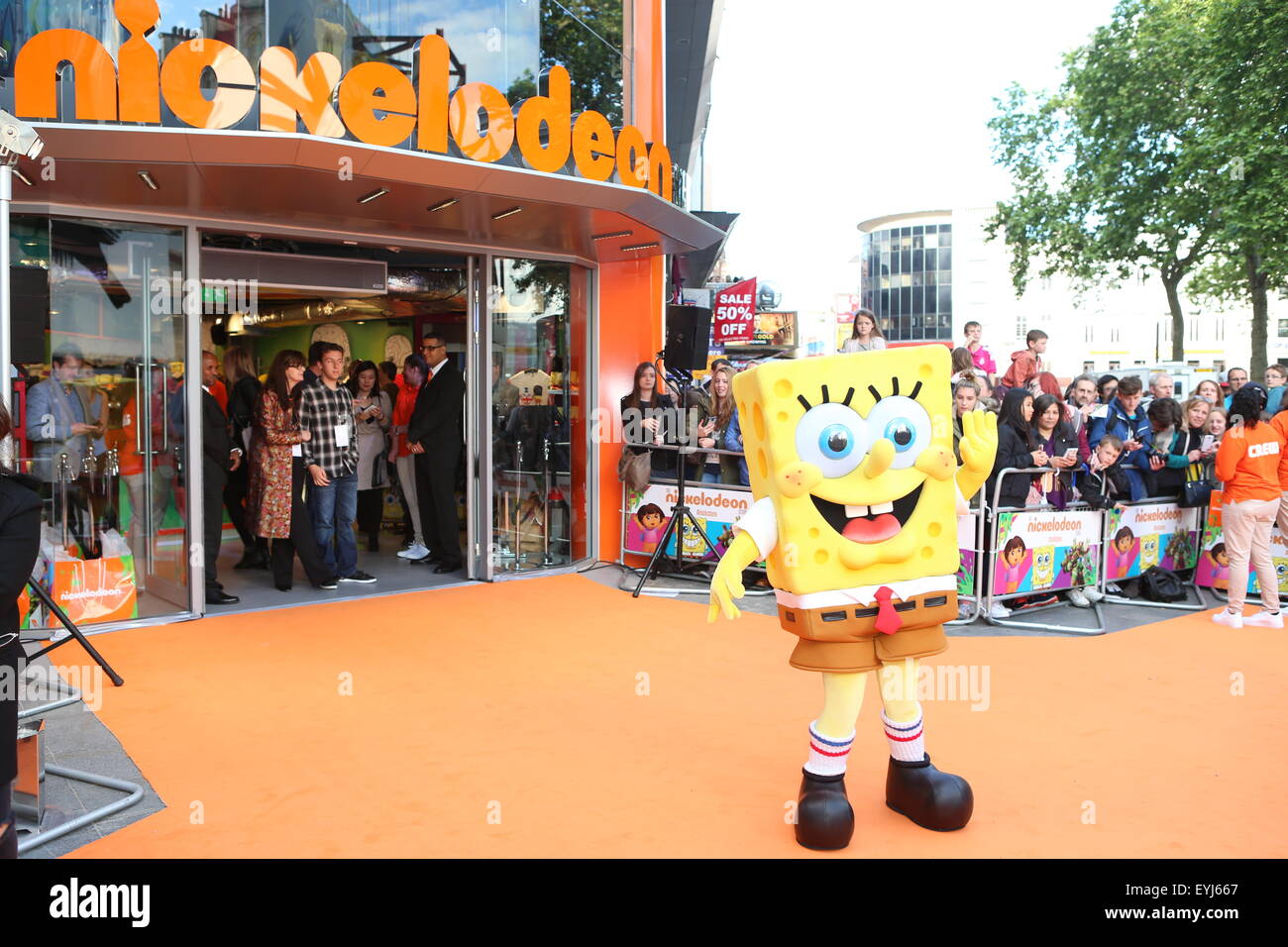 Guests attend opening of the Nickelodeon Store, No.1 Leicester Square ...