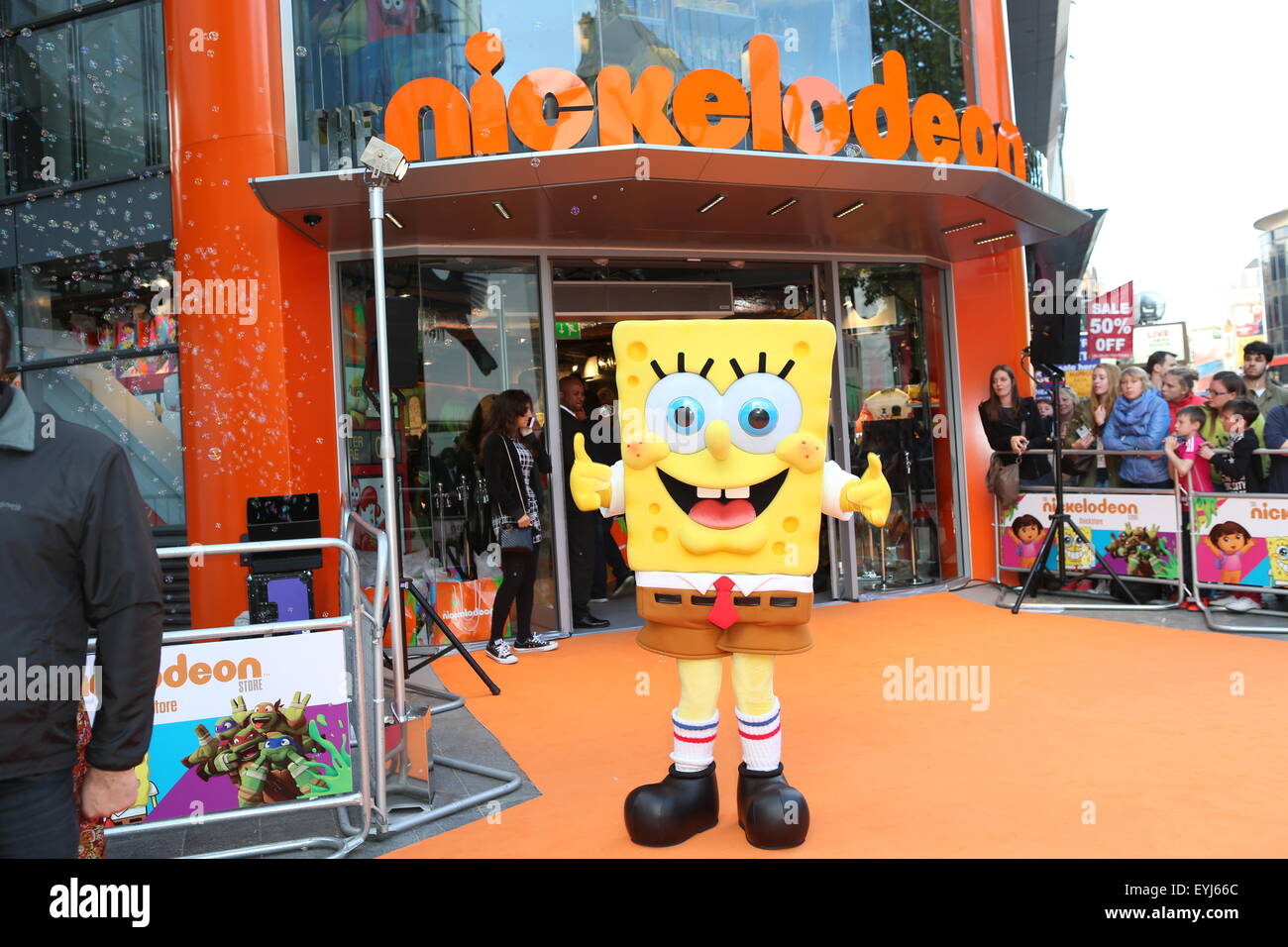 Guests attend opening of the Nickelodeon Store, No.1 Leicester Square ...