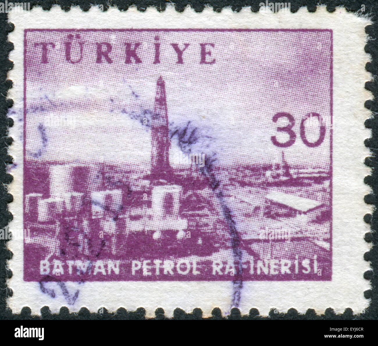 TURKEY - CIRCA 1959: Postage stamp printed in Turkey shows Gasoline ...