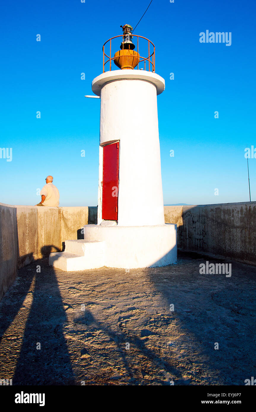 Lighthouse by the sea in Altinoluk/Turkey Stock Photo - Alamy