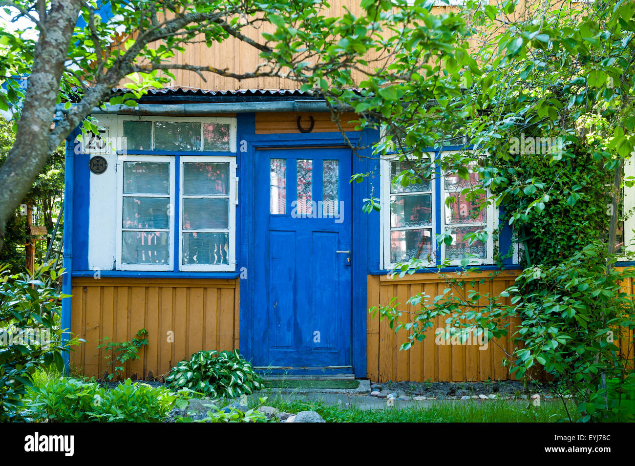 Wooden house, Nida, Neringa municipality, Curonian Spit, Lithuania ...
