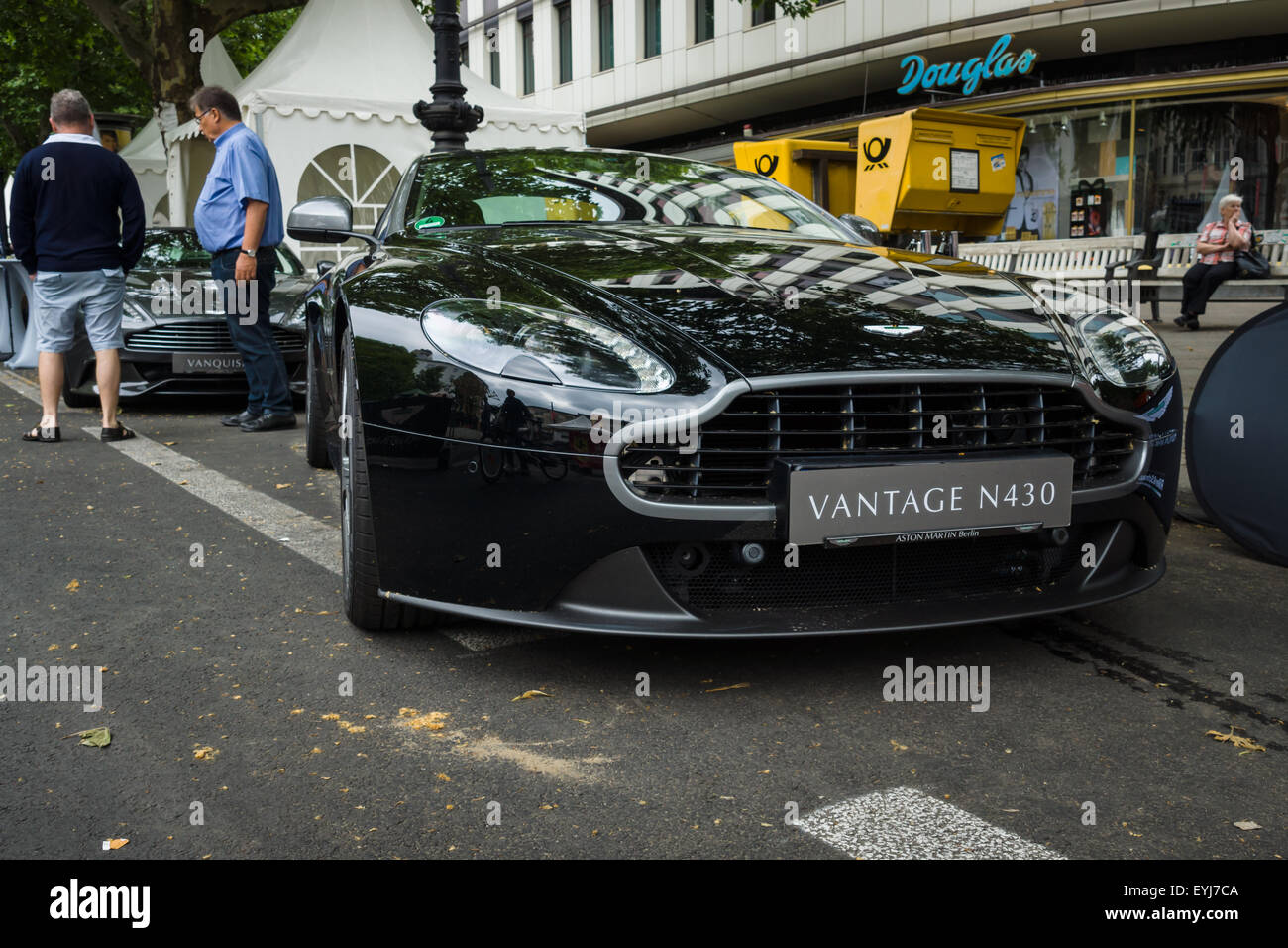 BERLIN - JUNE 14, 2015: Luxury sports car Aston Martin V8 Vantage N430 ...