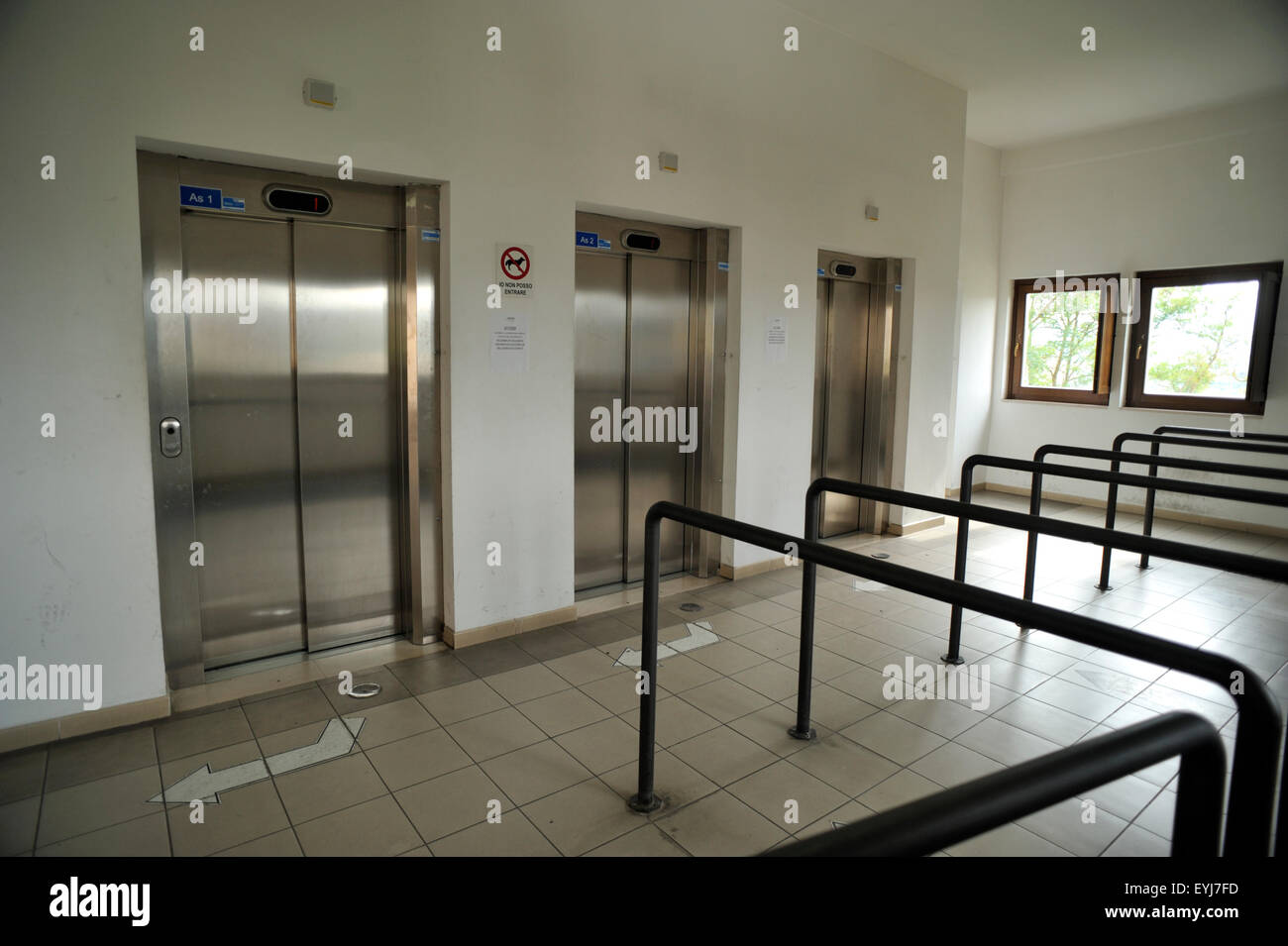 Italy, Basilicata, Potenza, the new system of escalators and elevators ...