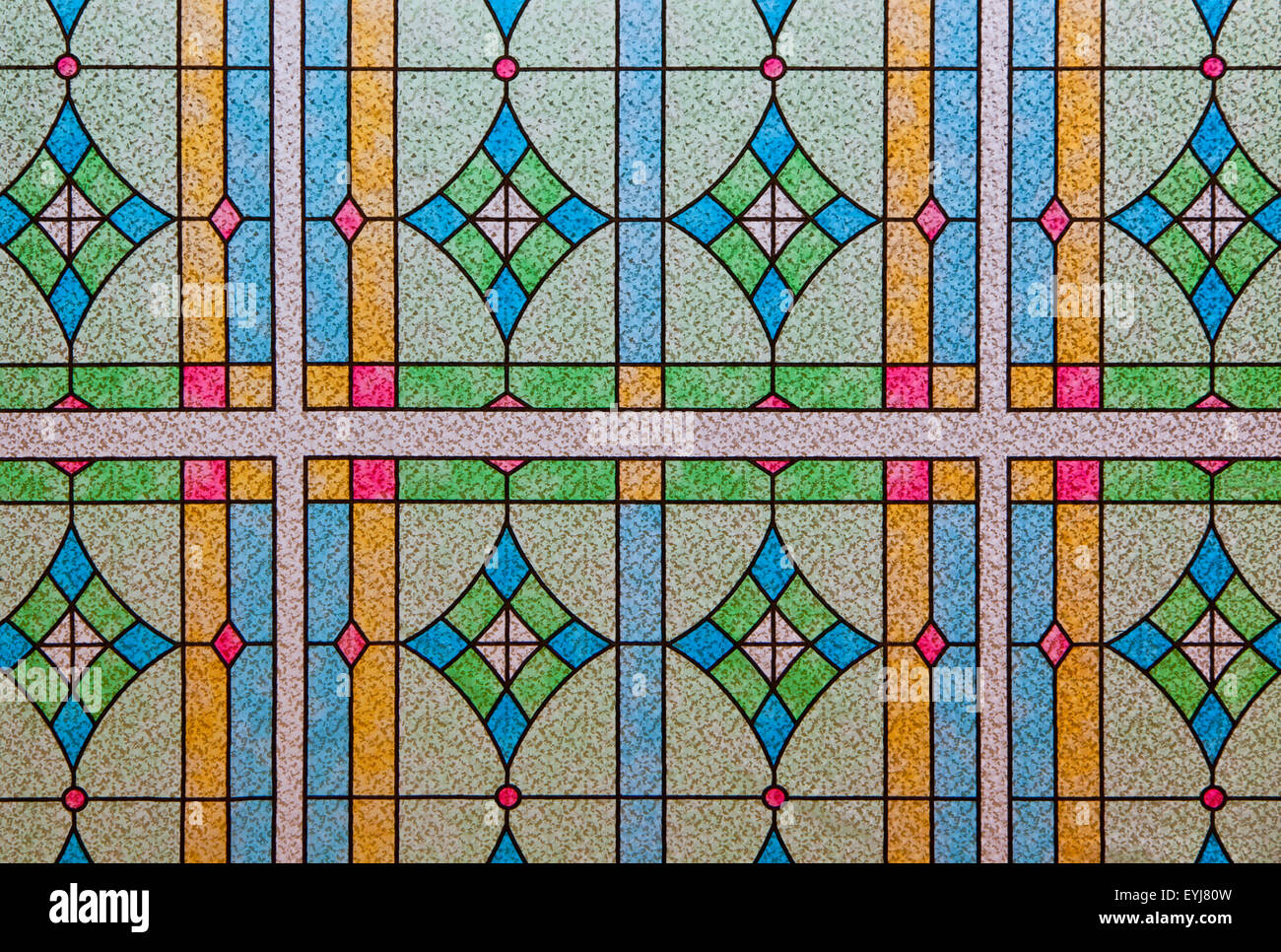 Blue stained glass window diamond hi-res stock photography and images ...