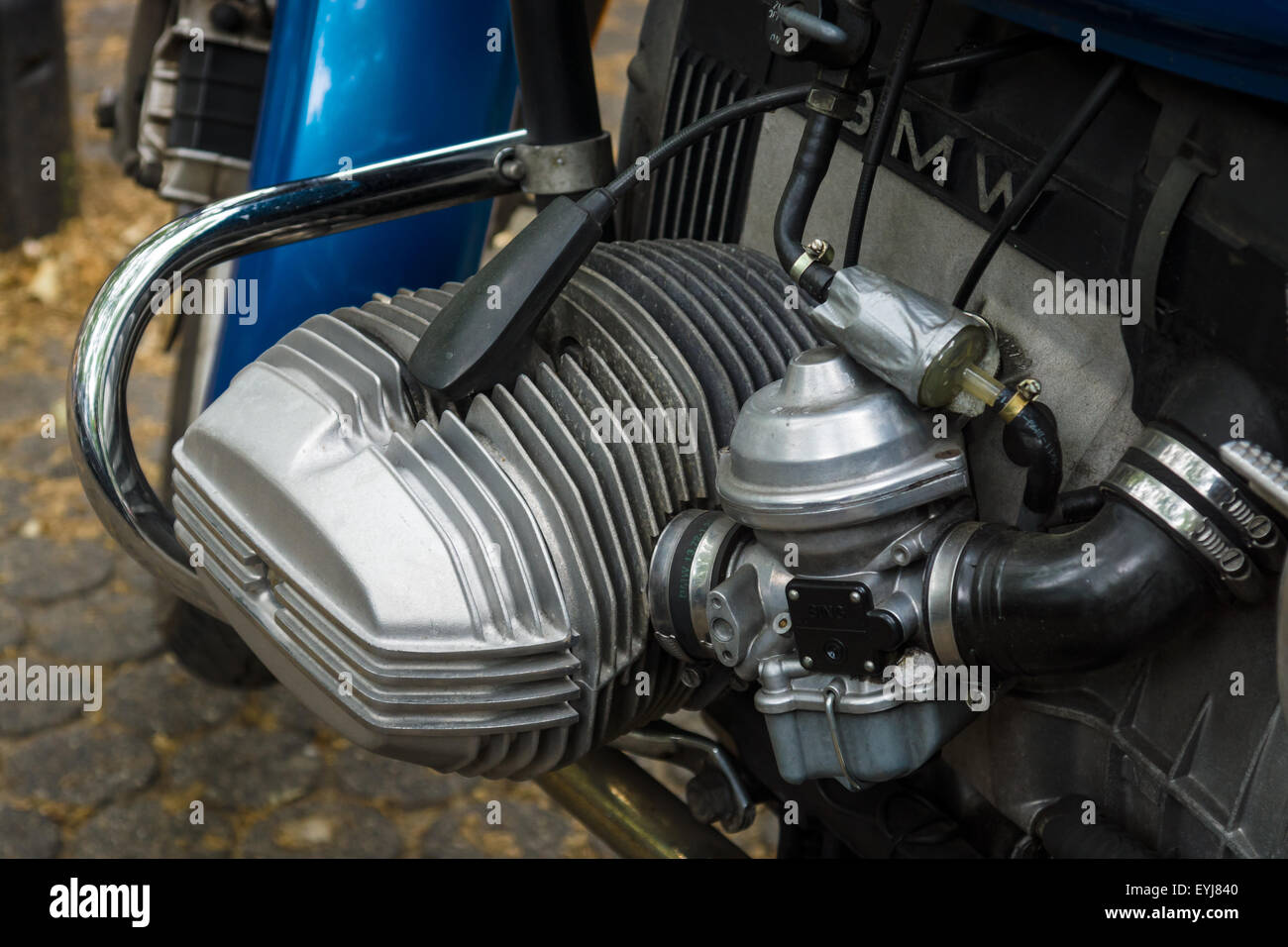 BERLIN - JUNE 14, 2015: Motorbike's engine BMW R45, 1981. The Classic ...