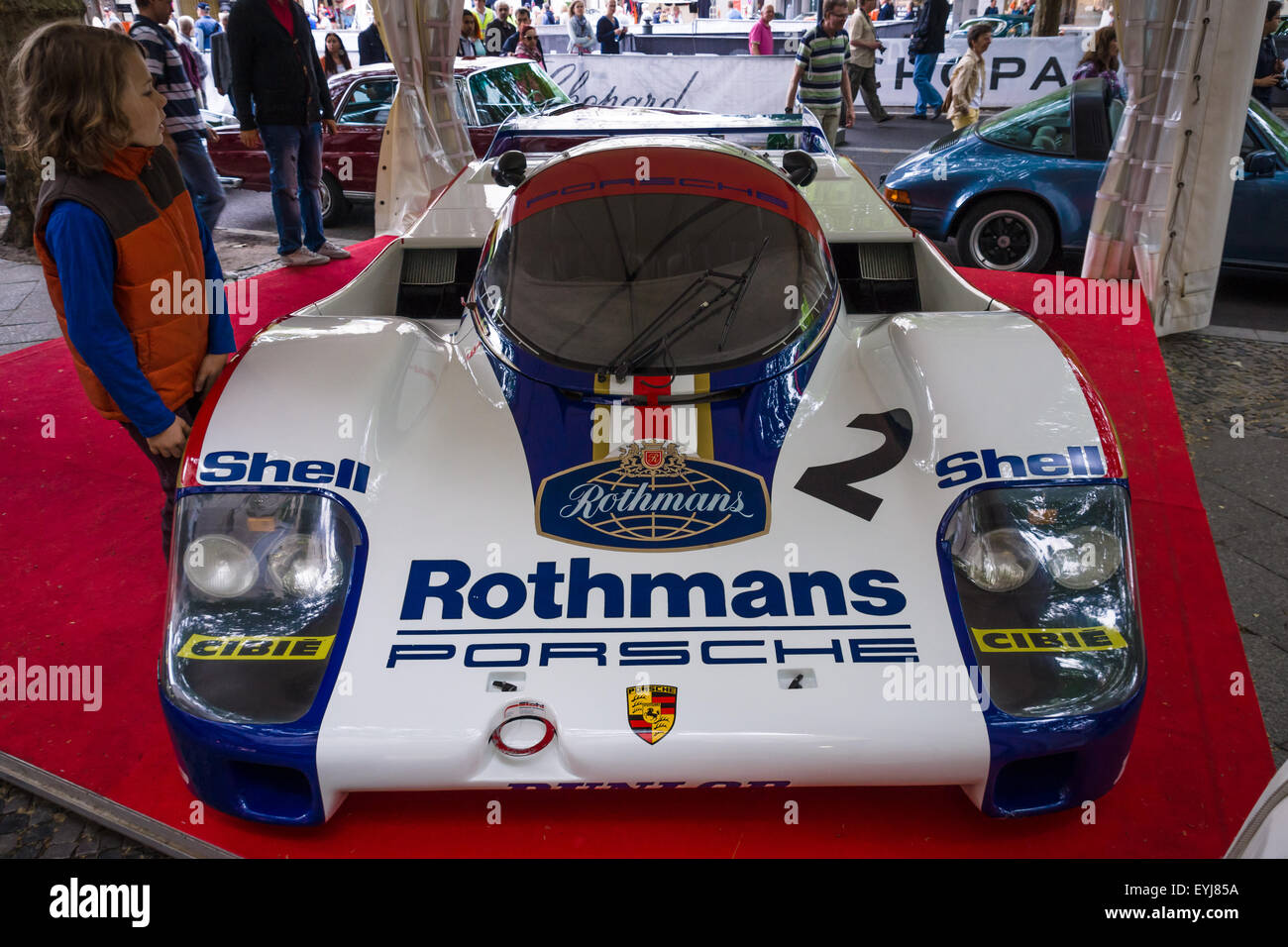 BERLIN - JUNE 14, 2015: Racing car Porsche 956 designed by Norbert ...