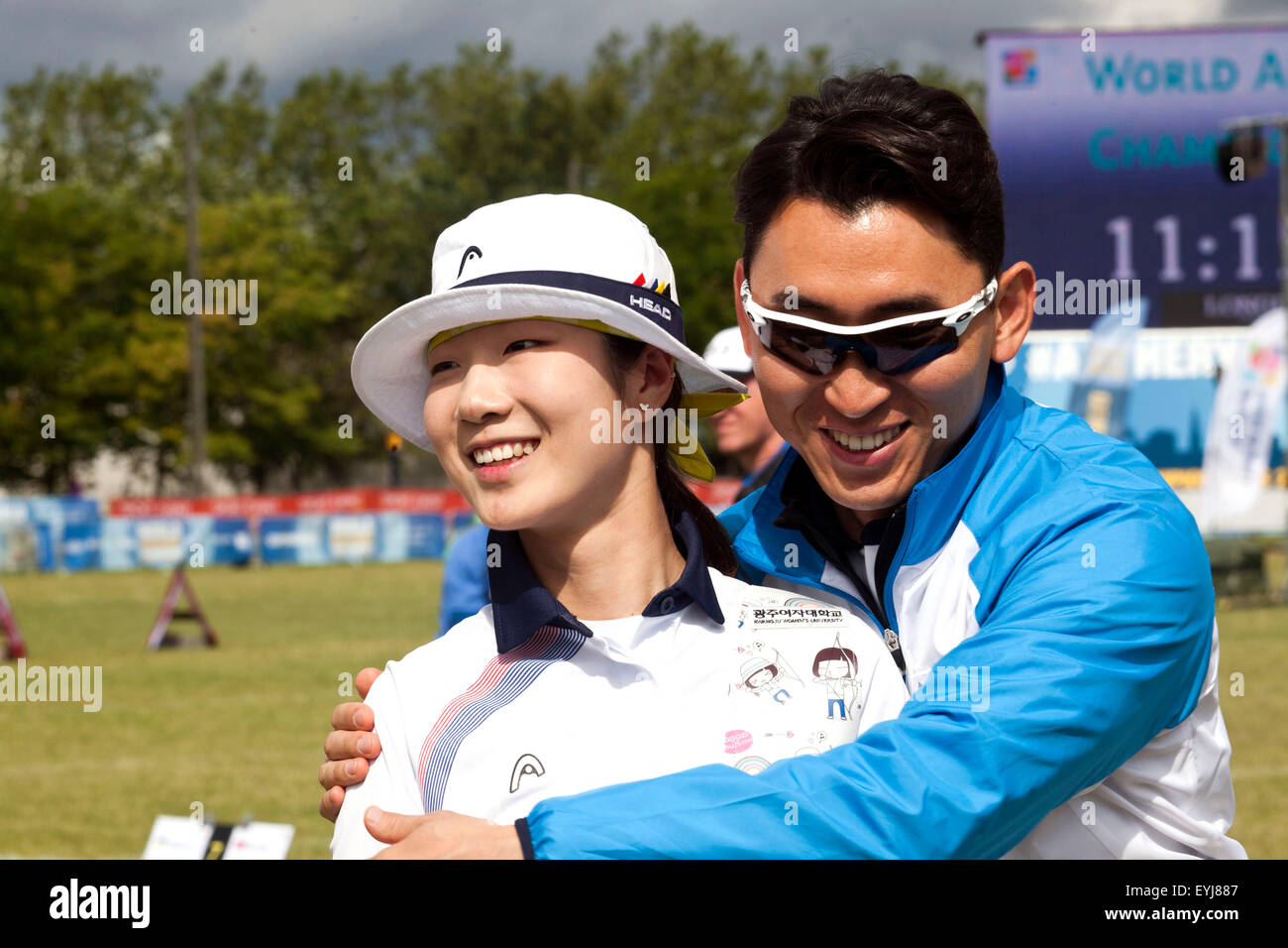 Copenhagen, Denmark, July 30th, 2015: Taipei archer Misun Choi is ...