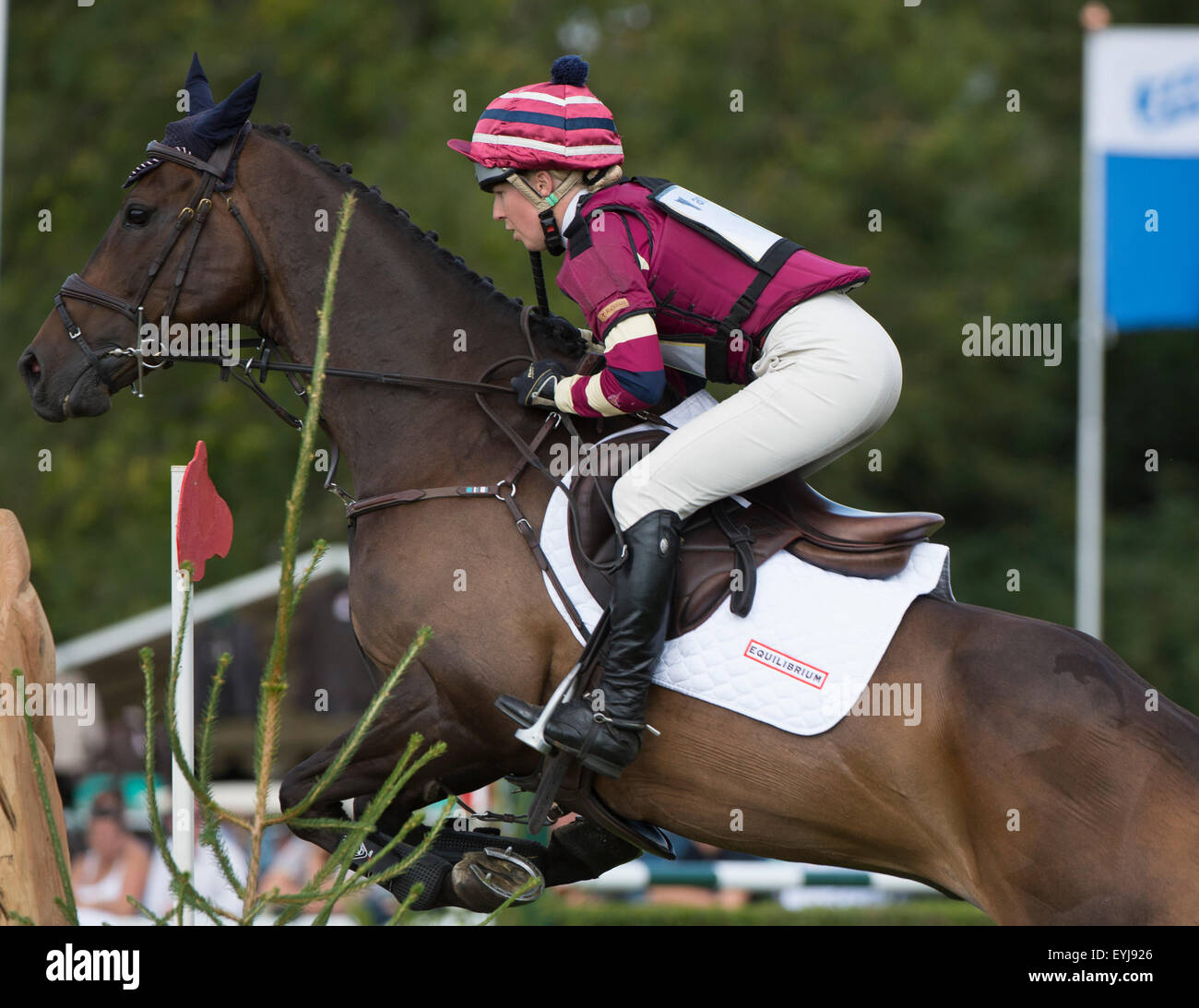 Hickstead, UK. 30th July, 2015. Sam Penn [GBR] riding Pusiden in The ...