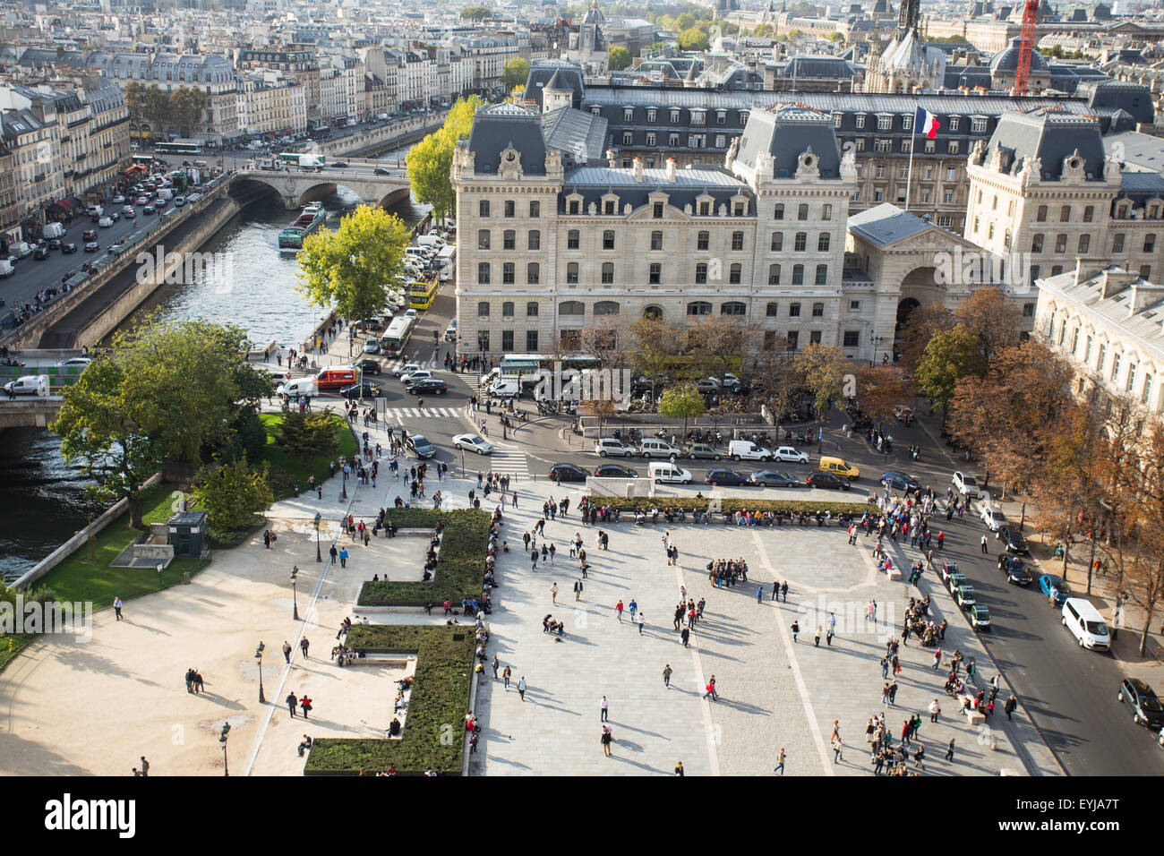 View of Paris from above at Notre Dame Stock Photo - Alamy