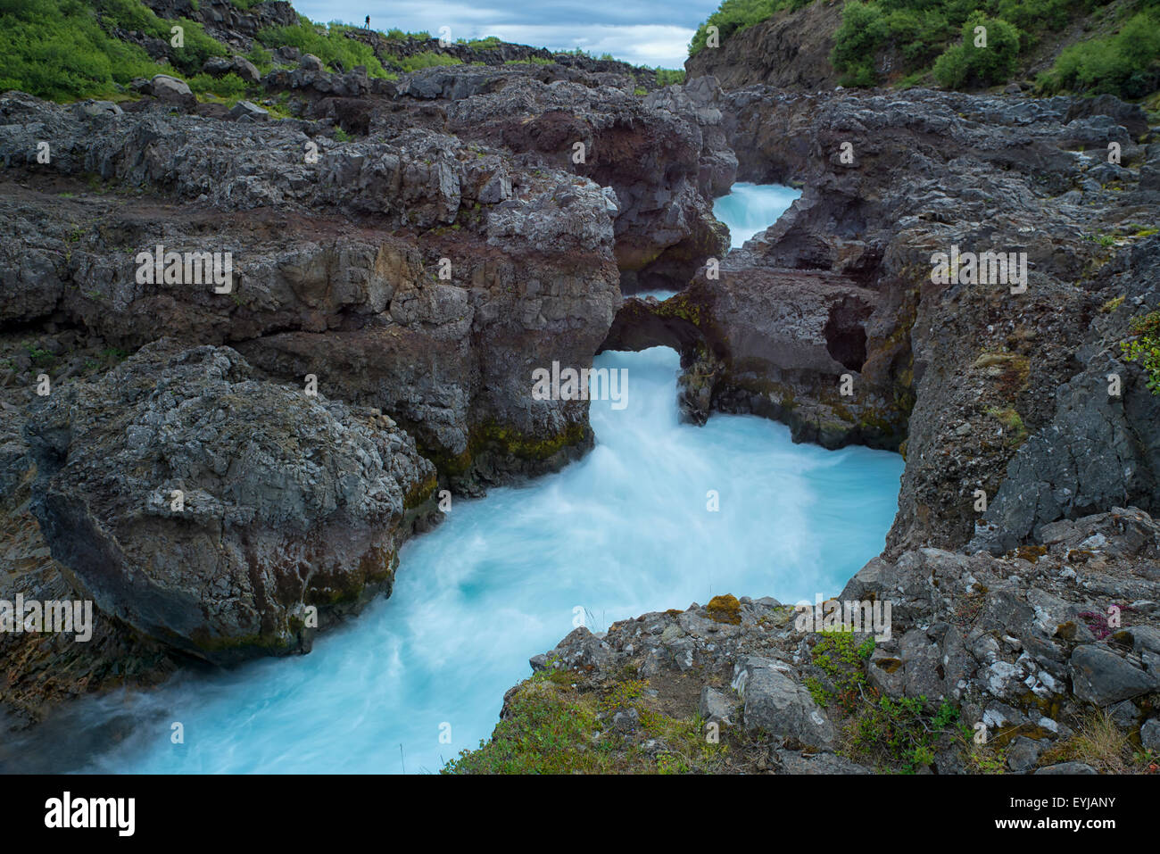 Barnafossar Waterfall, Iceland Stock Photo - Alamy