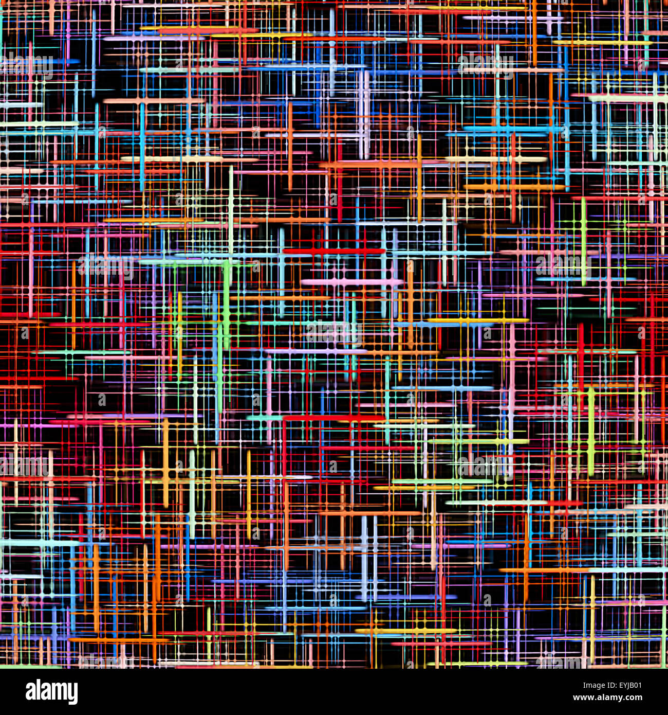 Multicolored checkered pattern on black as abstract background Stock ...