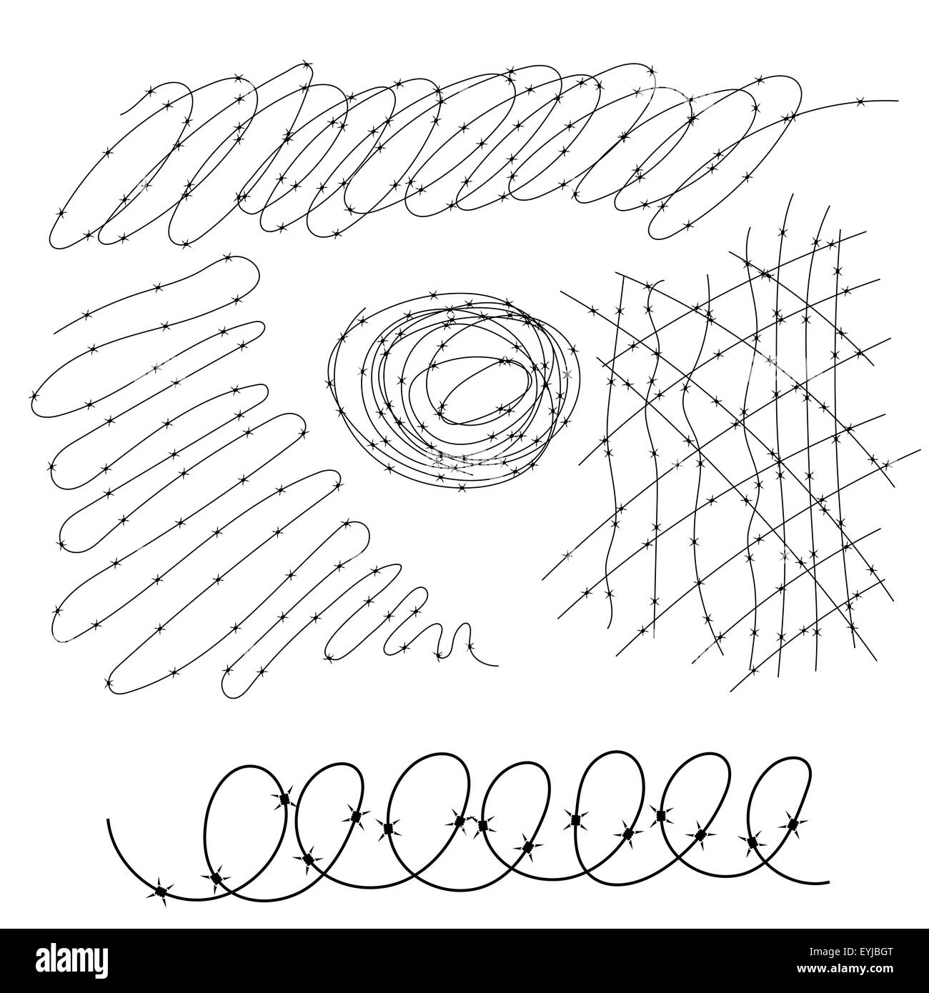 Spiked Wire Black and White Stock Photos & Images - Alamy