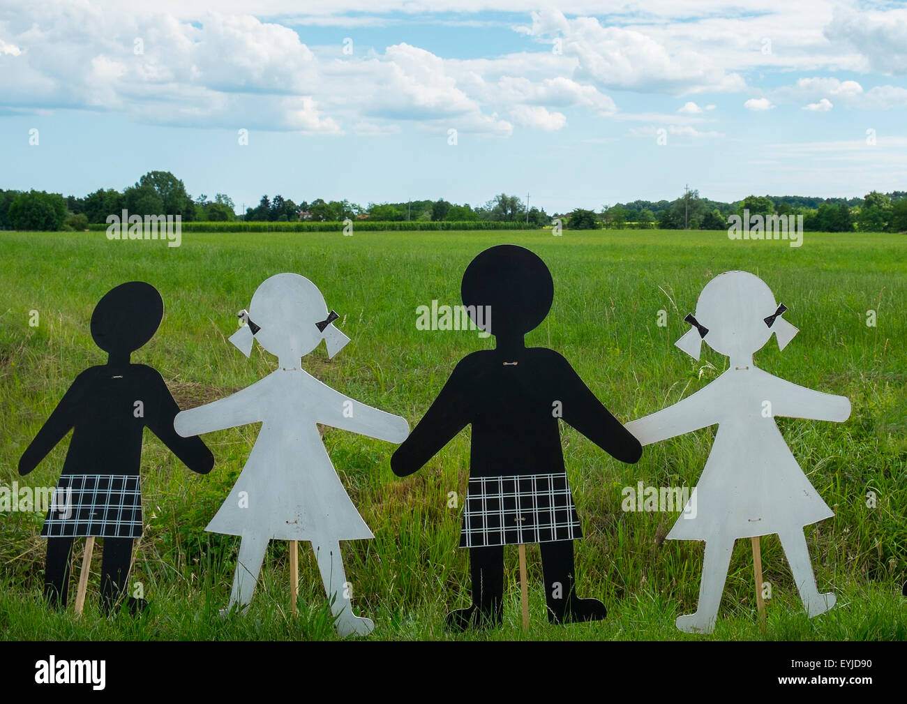 Stick figure friendship concept cartoon hi-res stock photography and ...