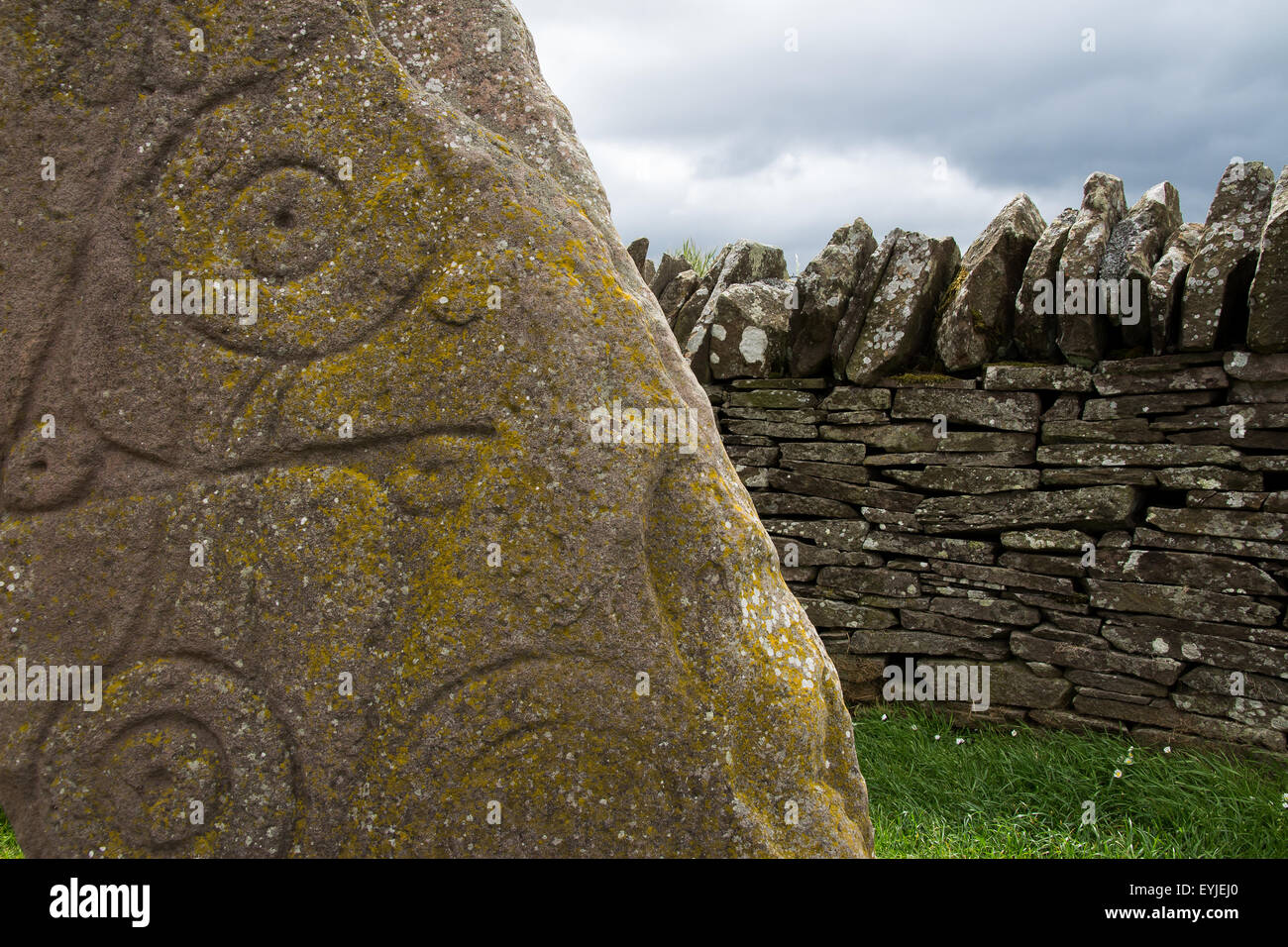 Pictish standing stone Stock Photo - Alamy