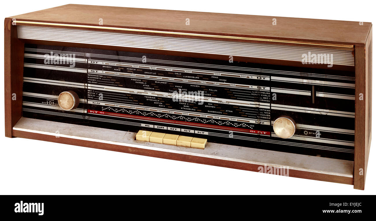 Old Wooden Radio Tuner Cutout Stock Photo - Alamy
