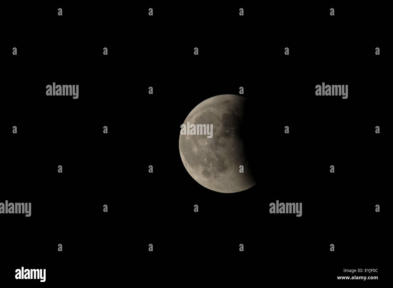 Partial Eclipse of the Moon Stock Photo - Alamy