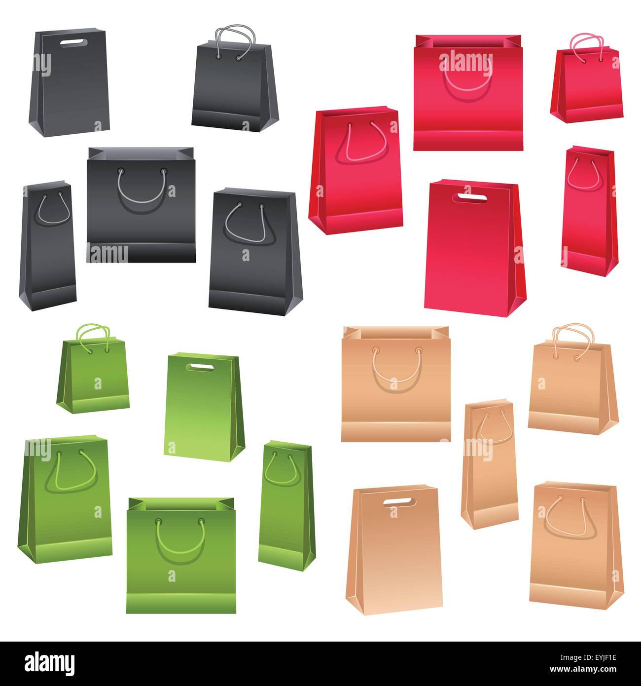 Black white paper bags Stock Vector Images - Alamy