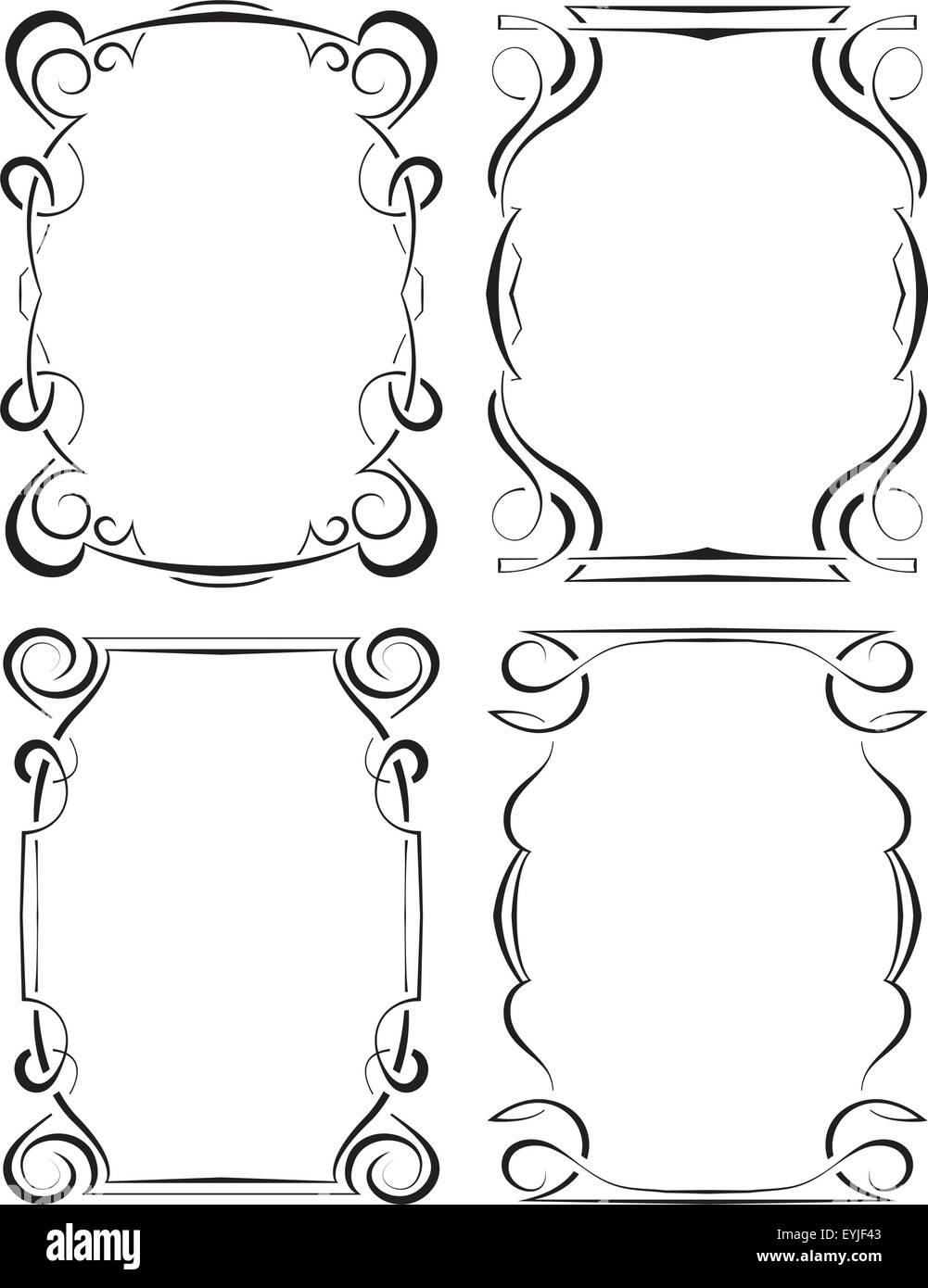 Vector set of four beautiful elegant framework Stock Vector Image & Art ...