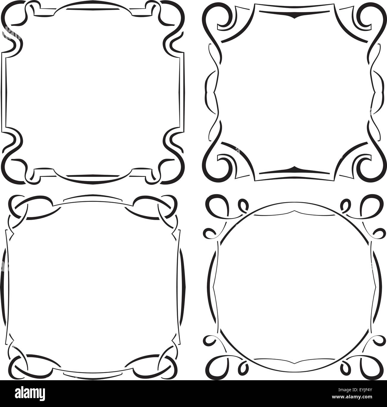 Vector set of four beautiful elegant framework Stock Vector Image & Art ...