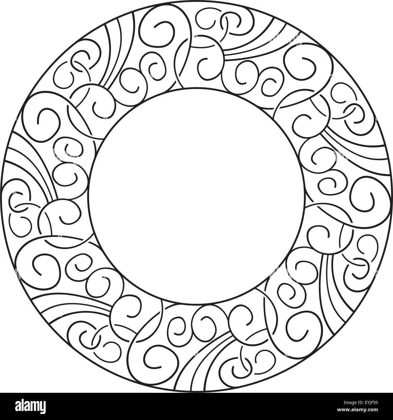 Round frame vector vectors hi-res stock photography and images - Alamy