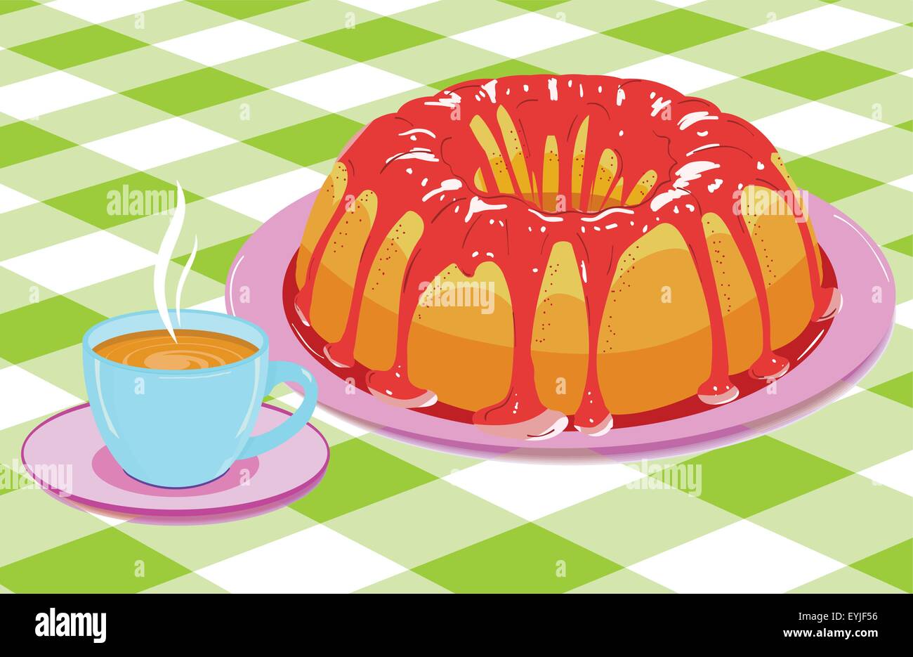 Cup coffee tea glazed Stock Vector Images - Alamy