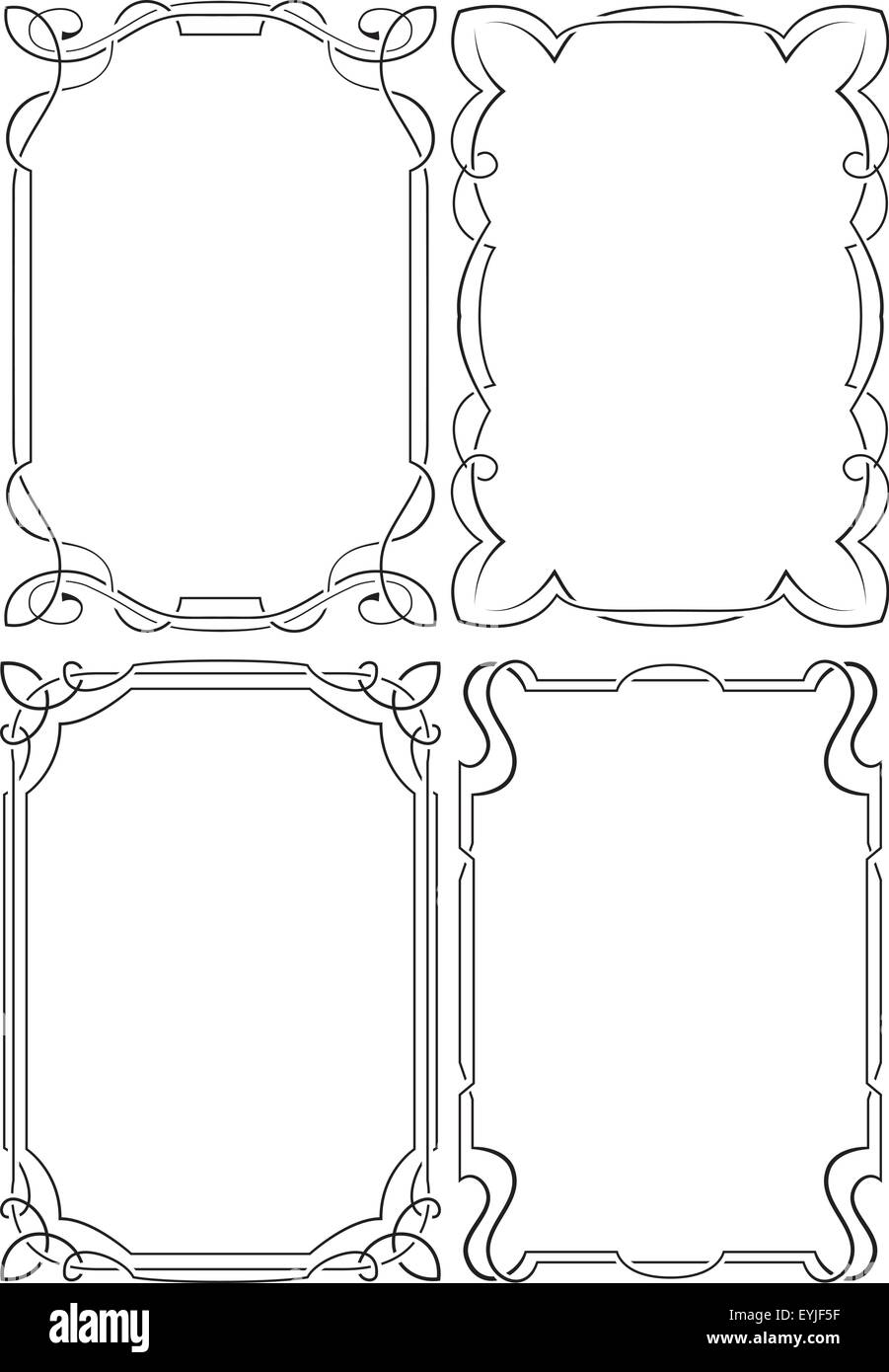 Vector set of beautiful elegant framework for design Stock Vector Image ...