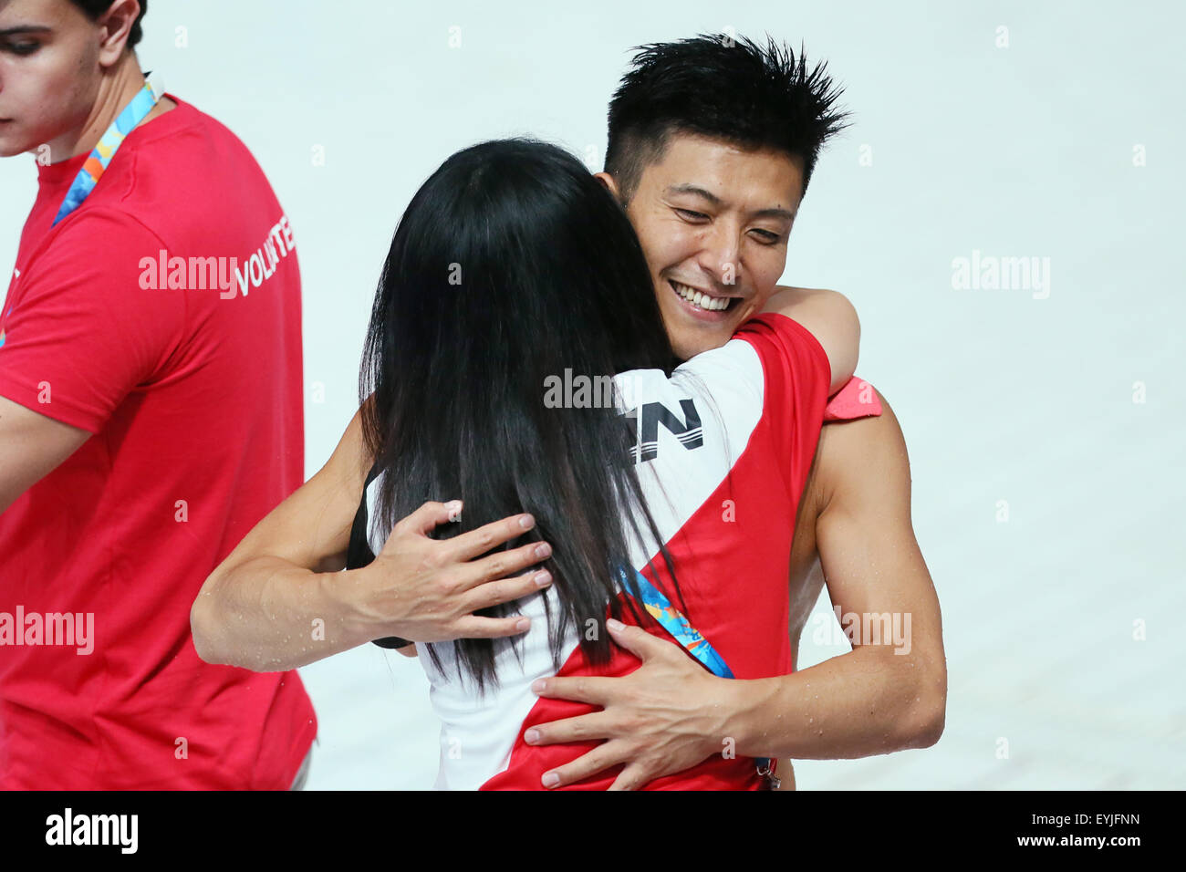 Kazan, Russia. 30th July, 2015. (L-R) Ken Terauchi, Suei Mabuchi coach ...