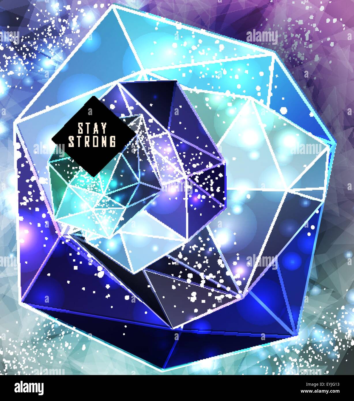 polygonal triangles and space background Stock Vector Image & Art - Alamy