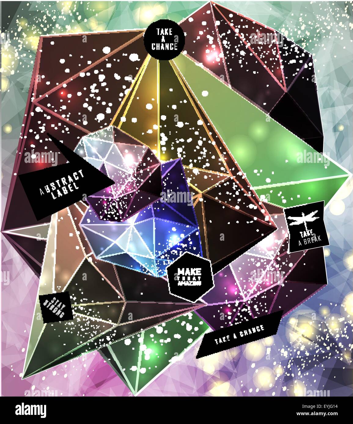polygonal triangles and space background Stock Vector Image & Art - Alamy