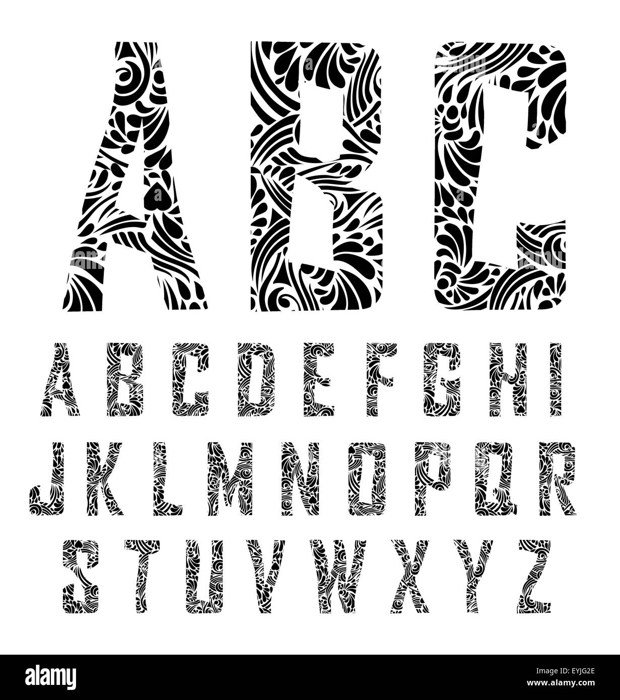 Calligraphic alphabet. Design elements Stock Vector Image & Art - Alamy